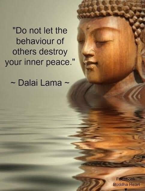 Do not let the behavior of others destroy your inner peace. – Tamara Kulish