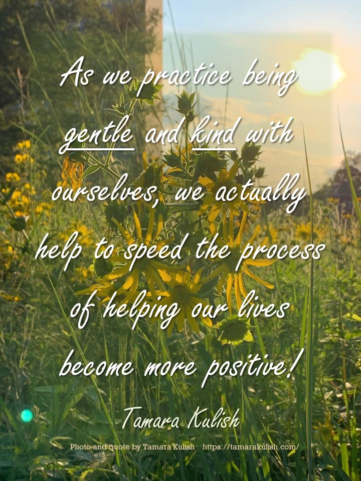 As we practice being gentle and kind with ourselves, we actually help ...